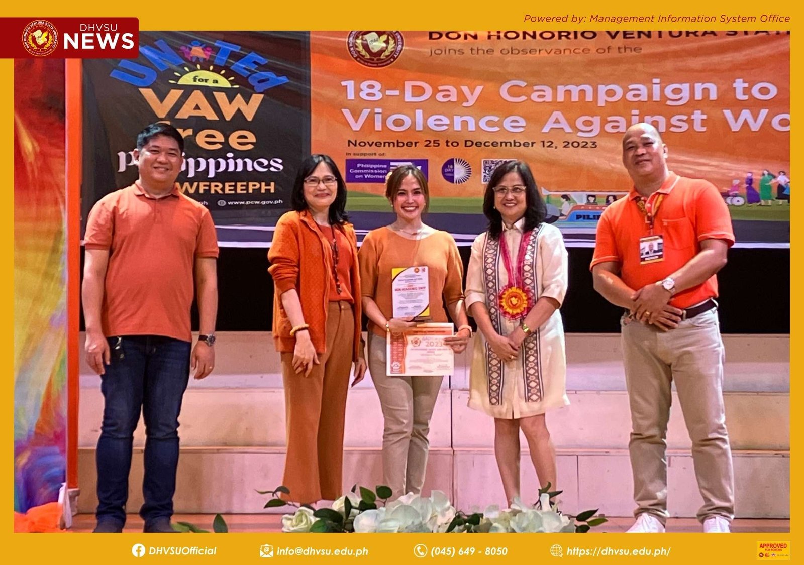 DHVSU champions inclusivity as it wraps up the 18-day EVAW campaign