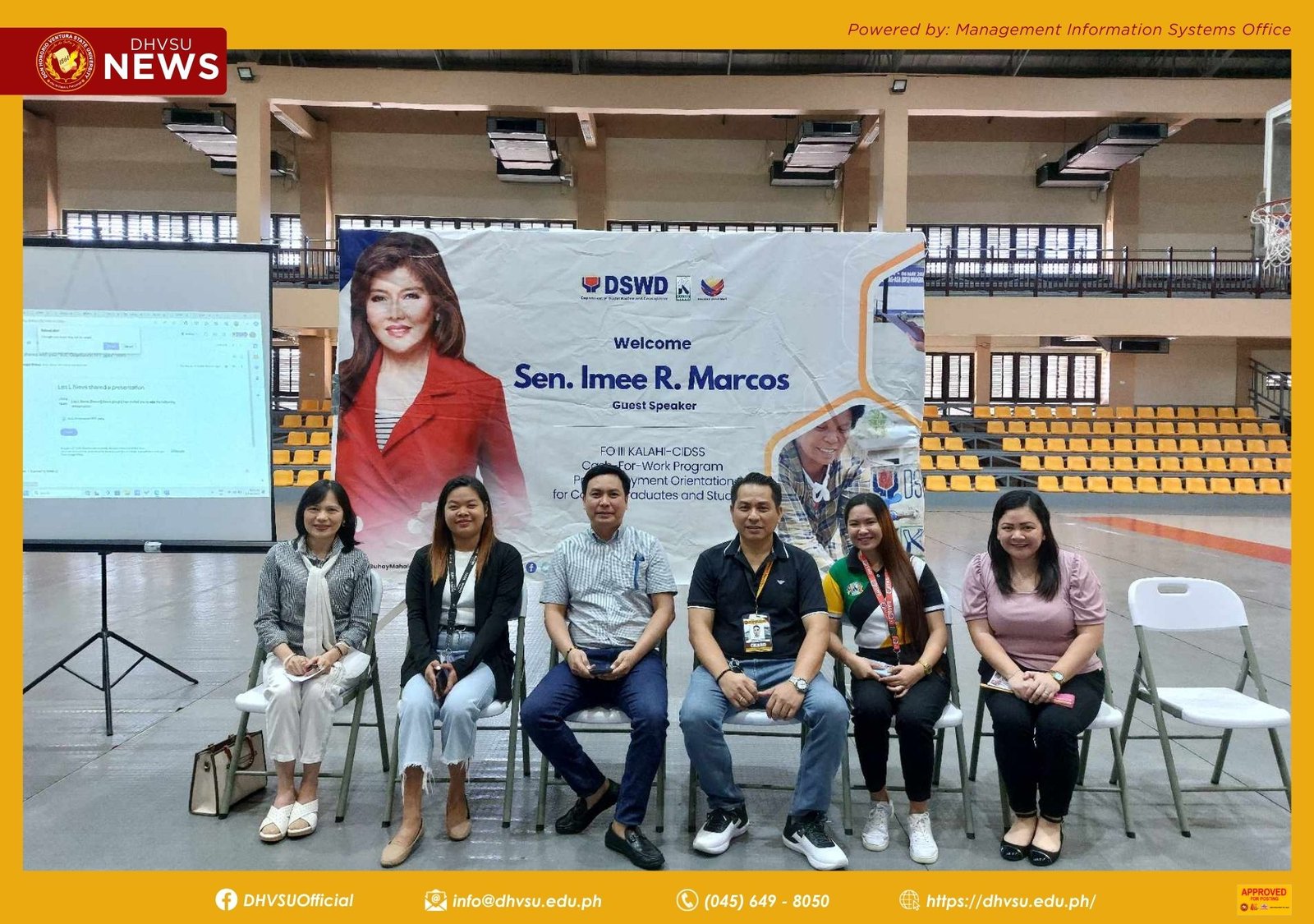 DSWD Central Luzon partners with DHVSU for cash-for-work opp for students