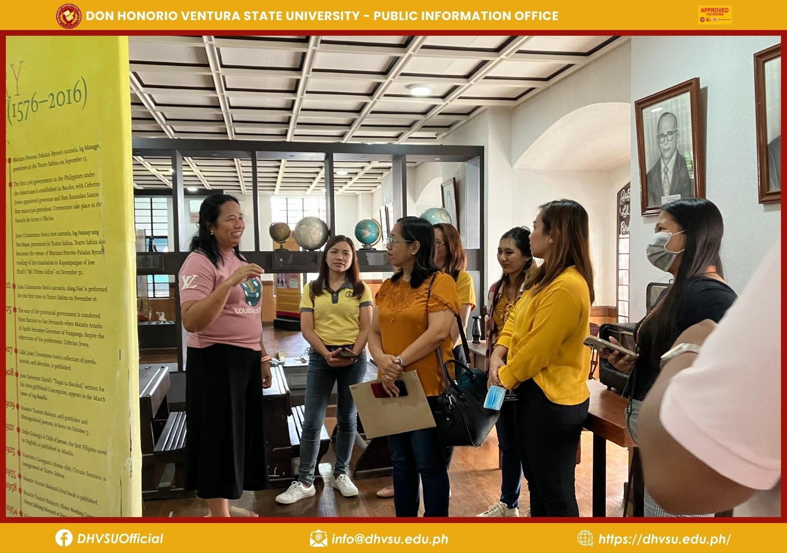 TSU-LMS explores DHVSU's museum through benchmarking visit