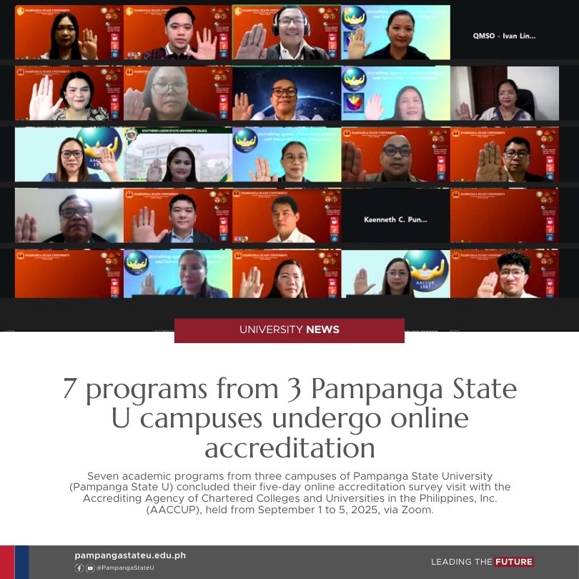 7 programs from 3 Pampanga State U campuses undergo online accreditation